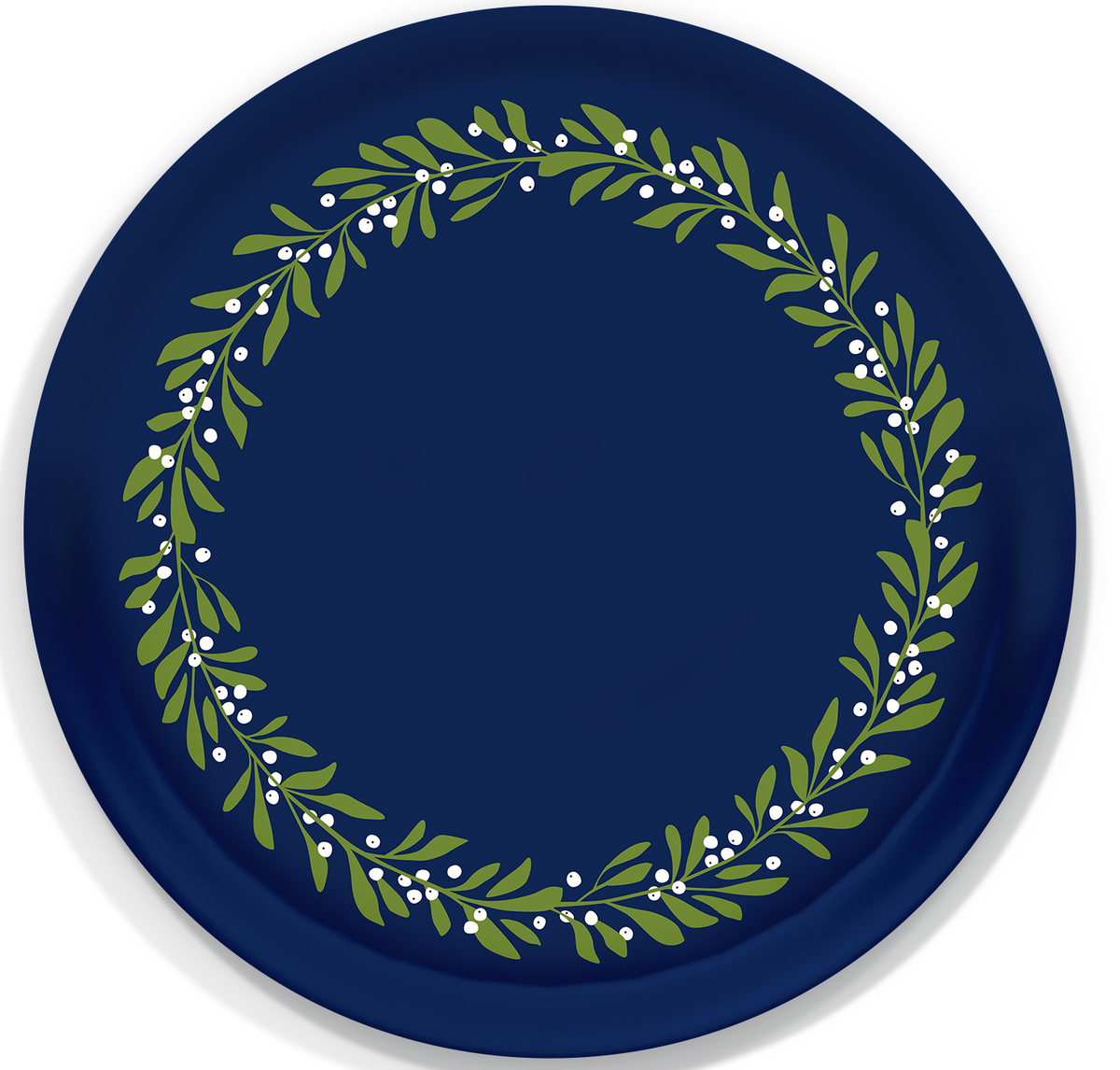 Mistletoe Round Wooden Tray – Kate Nelligan