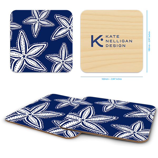 Starfish Wooden Coaster – Kate Nelligan